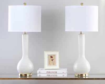 Mae Long Neck Table Lamp Set in White | Michaels