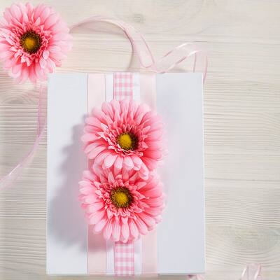 Pink Gerber Daisy Gift Wrap | Projects | Michaels