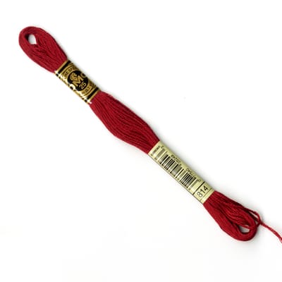 DMC® 117 6 Strand Cotton Embroidery Floss, Red, Color: 814 DK Garnet ...