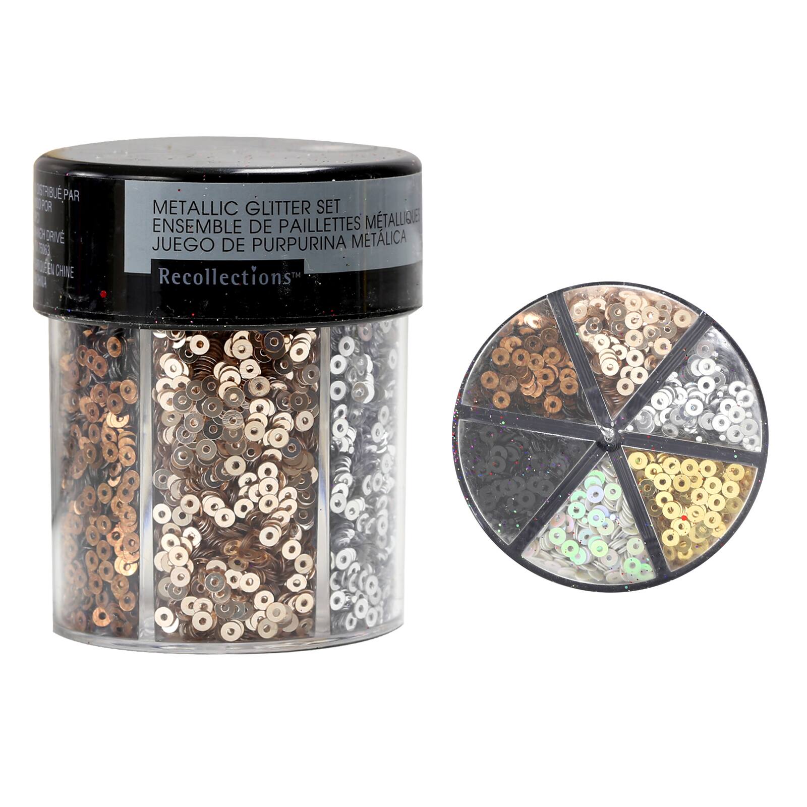 Signature™ Metallic Sequins Glitter Caddy by Recollections™ | Glitter ...