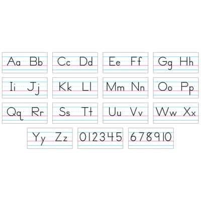 Trend Enterprises® Basic Alphabet Zaner-Bloser Manuscript Bulletin ...