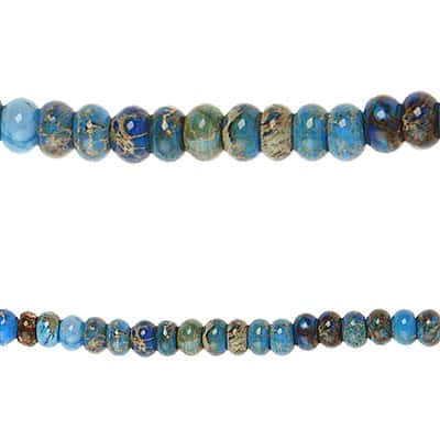 Bead Landing® Aqua Serpentine Rondelle Beads, 8mm | Michaels