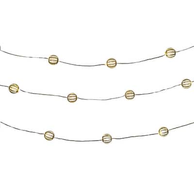 Apothecary & Company™ Decorative LED String Lights, Striped Micro Balls ...