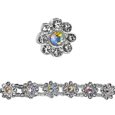 Silver-Plated Flower Sliders, 15mm by Bead Landing™ | Michaels