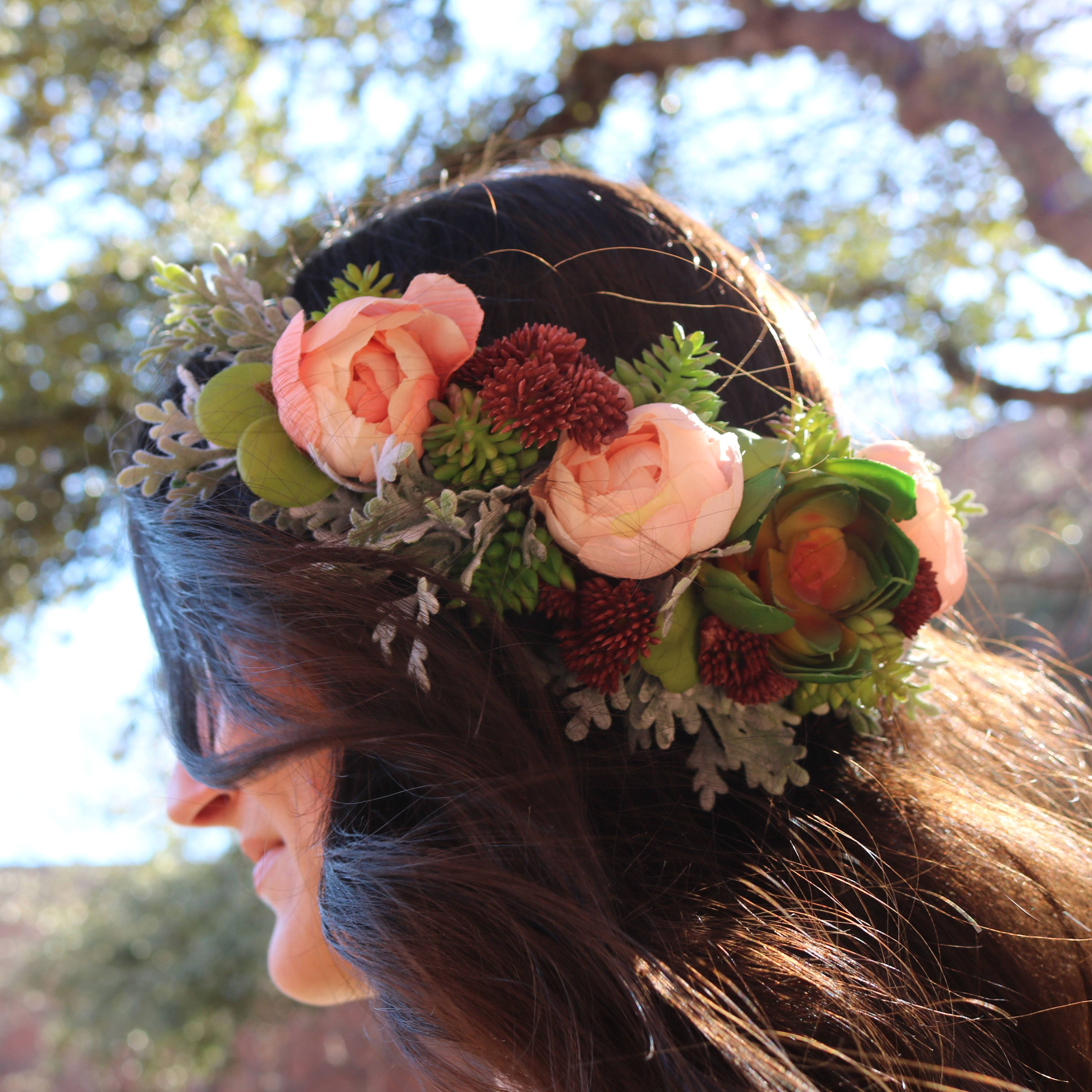 Succulent and Floral Crown Headband | Projects | Michaels