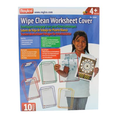 Wipe Clean Worksheet Covers, Pack of 10 | Michaels