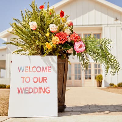 Colorful Canvas Welcome to Our Wedding Sign | Projects | Michaels