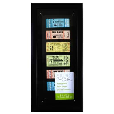 6" x 14" Black Panel Shadow Box by Studio Décor® | Michaels