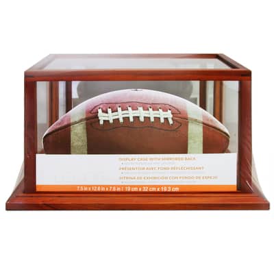 Brown Football Display Case With Mirror Back by Studio Décor® | Michaels