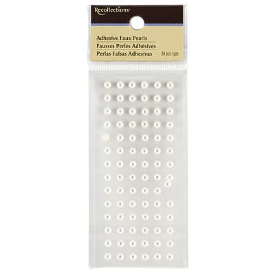 Buy in Bulk - 12 Packs: 40 ct. (480 total) White Faux Pearl Stickers by ...