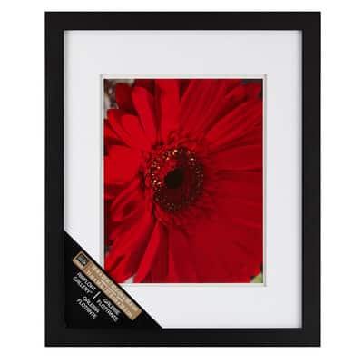 Gallery Black Wall Frame with Double Mat by Studio Décor®, Size: 16" x ...