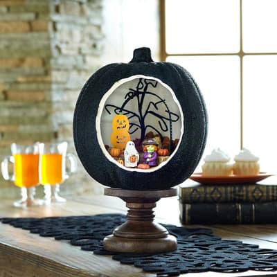 Halloween Miniature Glitter Pumpkin Diorama | Projects | Michaels