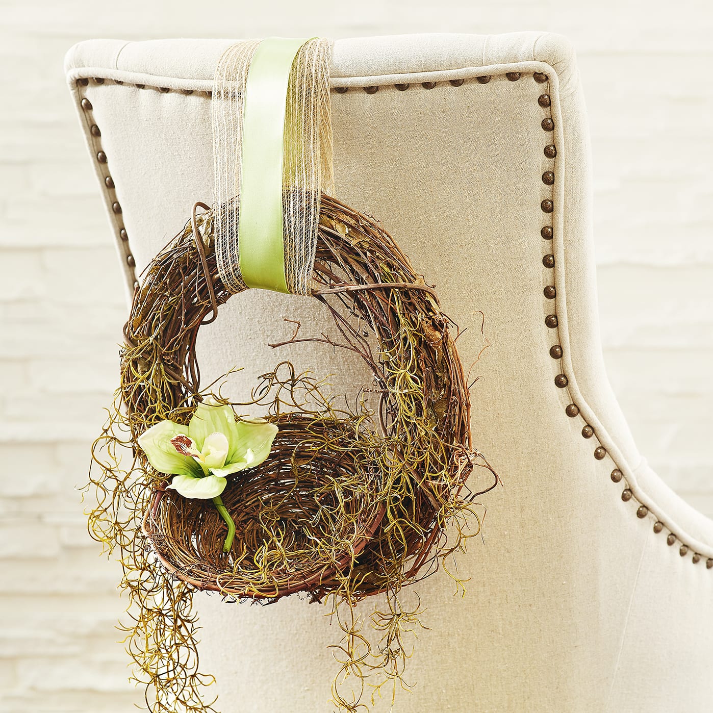 Grapevine Wreath Nest Chair Tie | Projects | Michaels