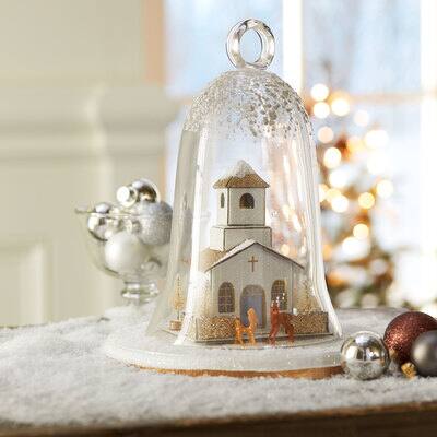 Silver and Gold Miniature Christmas Cloche | Projects | Michaels