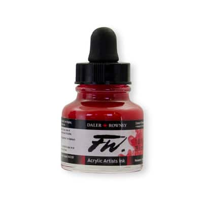 Daler-Rowney® FW Acrylic Artists' Ink, Size: 1 fl oz, Color: Crimson ...