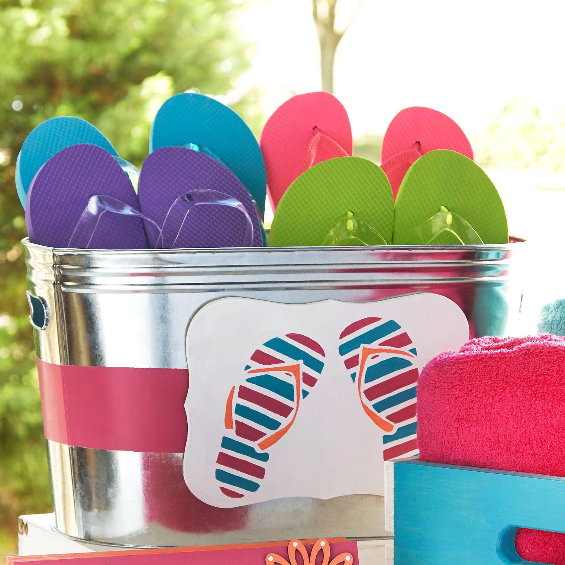 Galvanized Flip Flop Bucket | Projects | Michaels