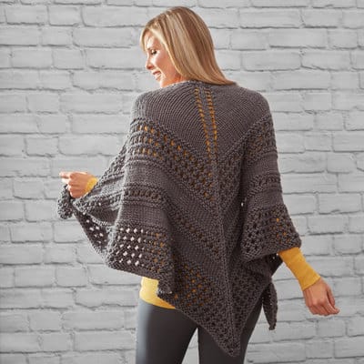 Red Heart® Soft Essentials™ Textured Triangle Knit Shawl | Projects ...