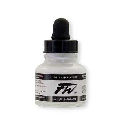Daler-Rowney® FW Acrylic Artists' Ink, Size: 1 fl oz, Color: White ...