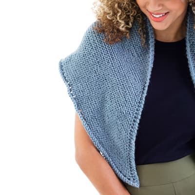 Lion Brand® Touch of Alpaca® Bonus Bundle Simple Knit Shawl | Projects ...