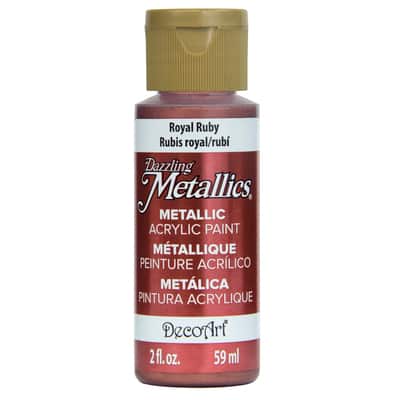 DecoArt® 2oz. Dazzling Metallics® Paint, Color: Royal Ruby | Michaels