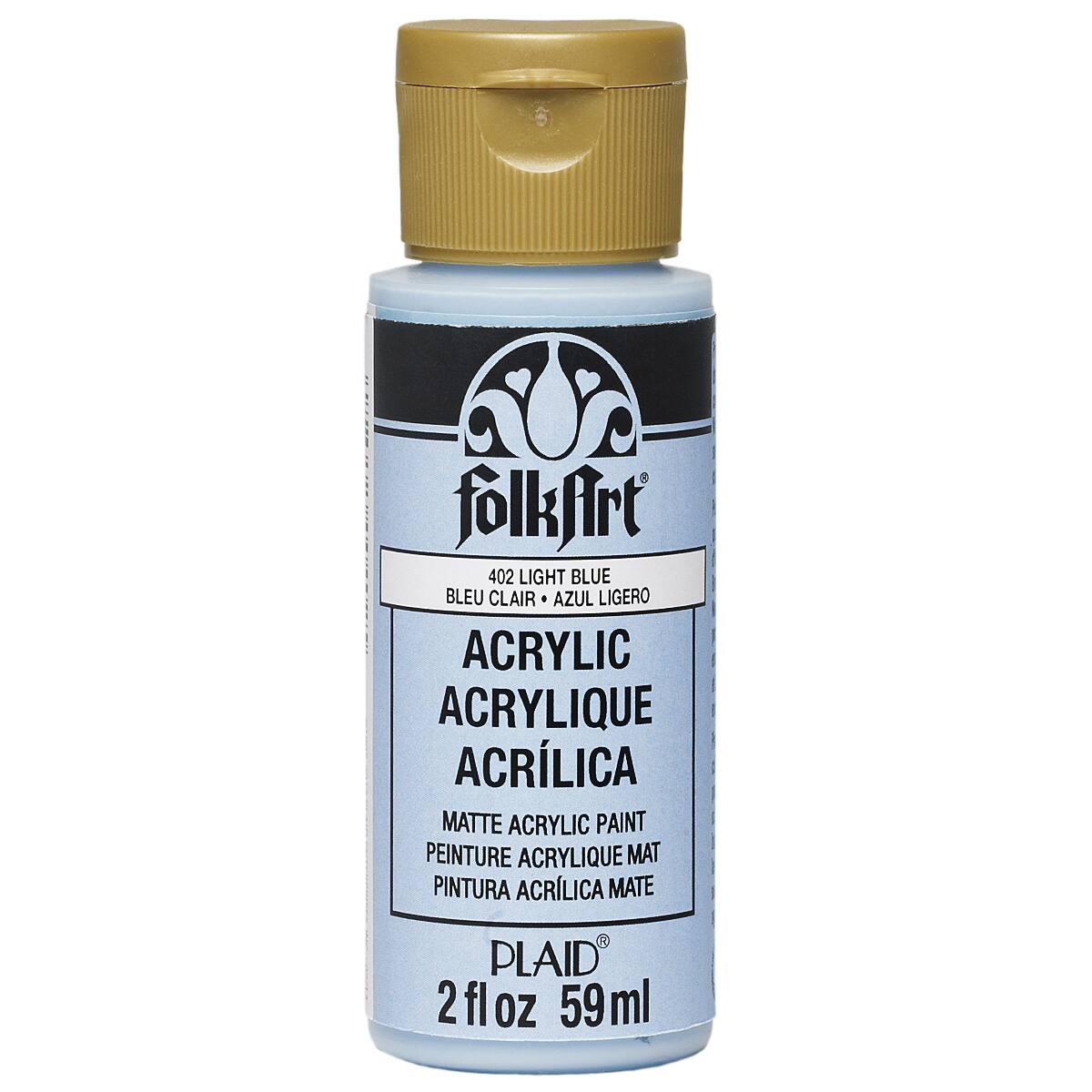 Acrylic Hobby Paint FolkArt Acrylic Paint 2oz Bottles - Assorted Matte ...