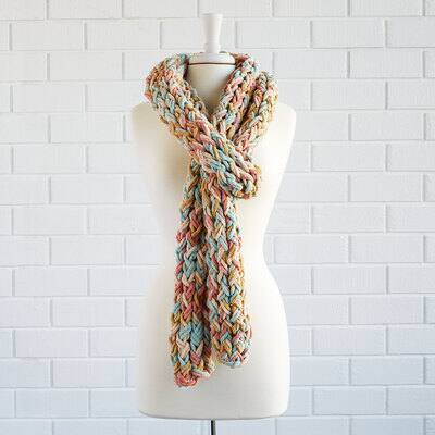 Bernat® Blanket™ Zippy™ Loom Scarf | Projects | Michaels