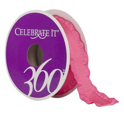 7/8" Satin Double Ruffle Ribbon by Celebrate It® 360°™ | Michaels