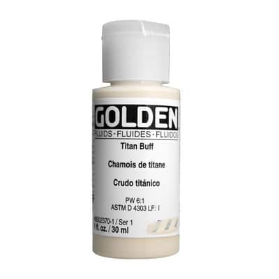 Golden® 1oz. Fluid Acrylics, Color: Titan Buff | Michaels
