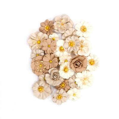 Buy in Bulk - 12 Packs: 24 ct. (288 total) Neutral Mixed Flowers by ...