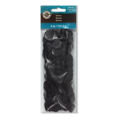 Buy in Bulk - 12 Pack: Black Buttons Value Pack by Loops & Threads ...