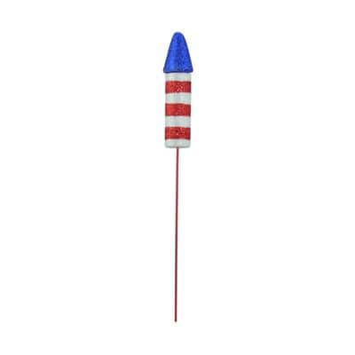 12.5" Red White & Blue Striped Firecracker Pick | Michaels