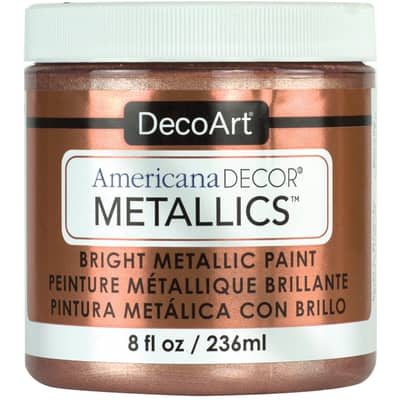 Americana Decor® Metallics™ Paint, Size: 8 fl oz, Color: Rose Gold ...