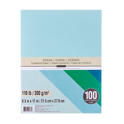 Ocean 8.5" x 11" Cardstock Paper by Recollections™, 100 Sheets | Michaels