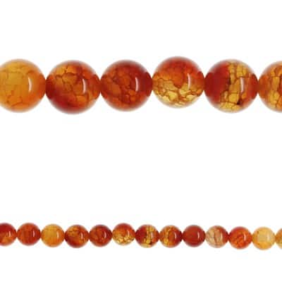 Amber Dyed Fire Agate Round Beads, 10mm by Bead Landing™ | Michaels