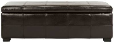 Madison Large Storage Leather Bench in Brown | Michaels
