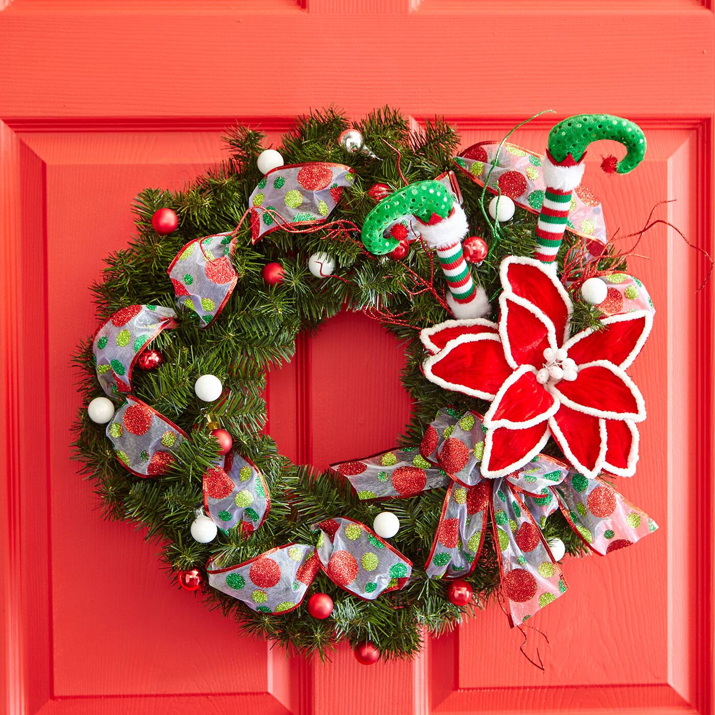 Classic: Red and Green Christmas Wreath | Projects | Michaels