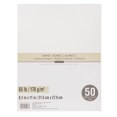 8.5" x 11" Cardstock Paper by Recollections™, 50 Sheets | Cardstock ...