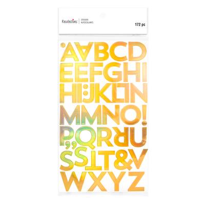 Iridescent Rose Gold Alphabet Stickers by Recollections™ | Michaels