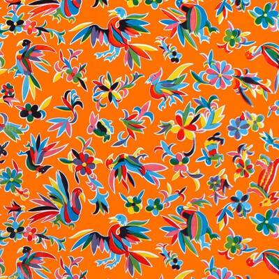 Orange Aztec Oilcloth | Michaels