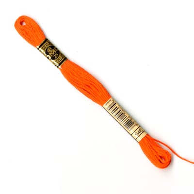 DMC® 6 Strand Embroidery Floss, Orange, Color: 946 MD Burnt Orange ...