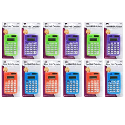 Primary Handheld 8 Digit Display Calculator, Pack of 12 | Michaels