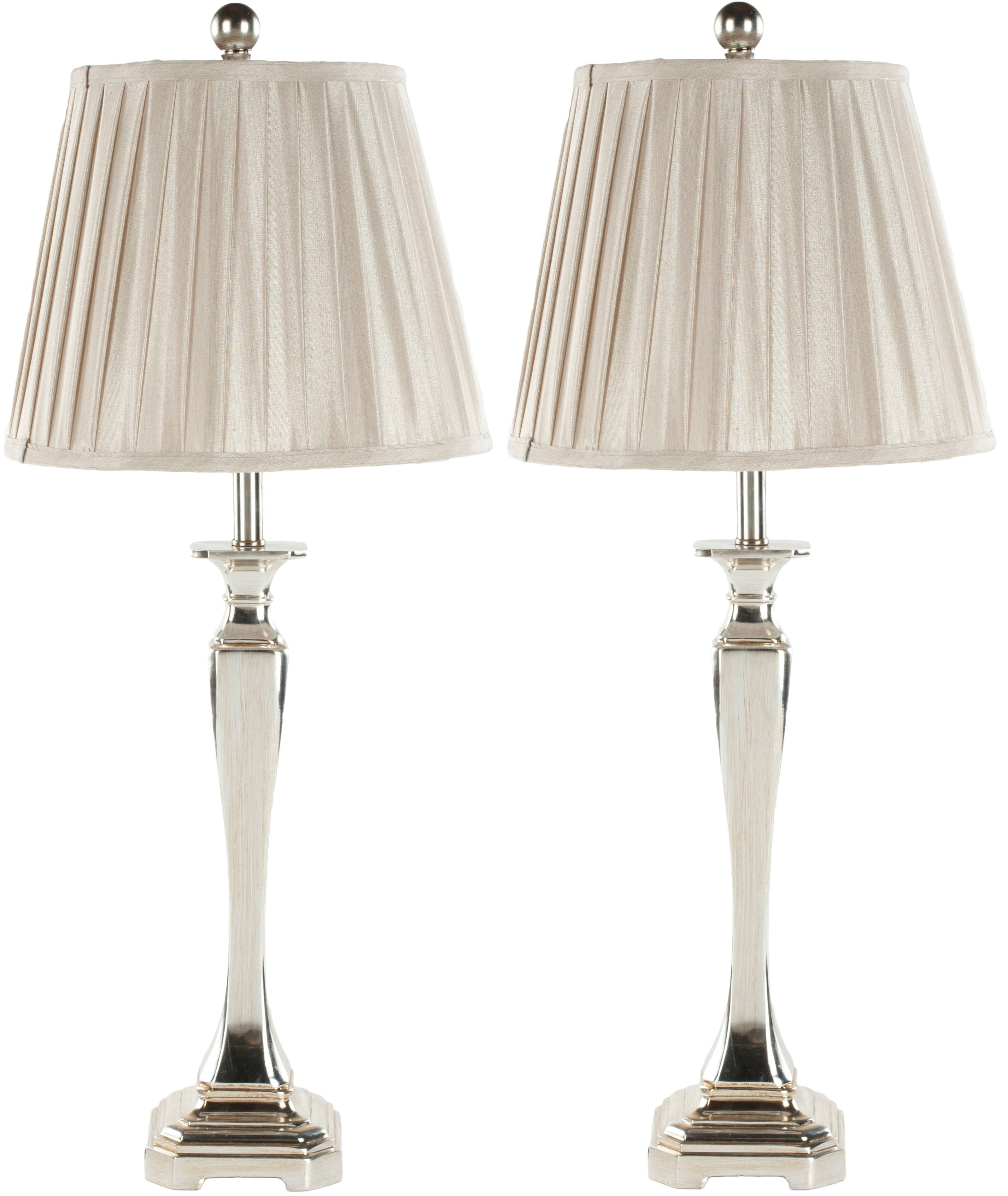 Athena Table Lamp Set in Silver | Michaels