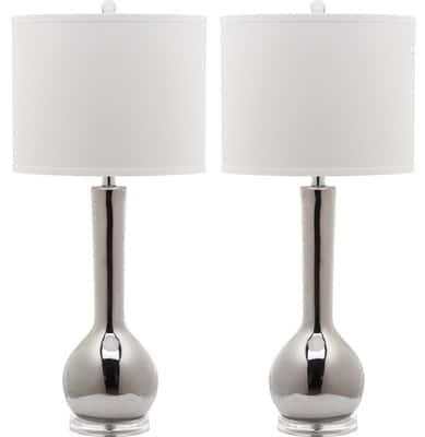 Mae Long Neck Table Lamp Set in Silver | Michaels