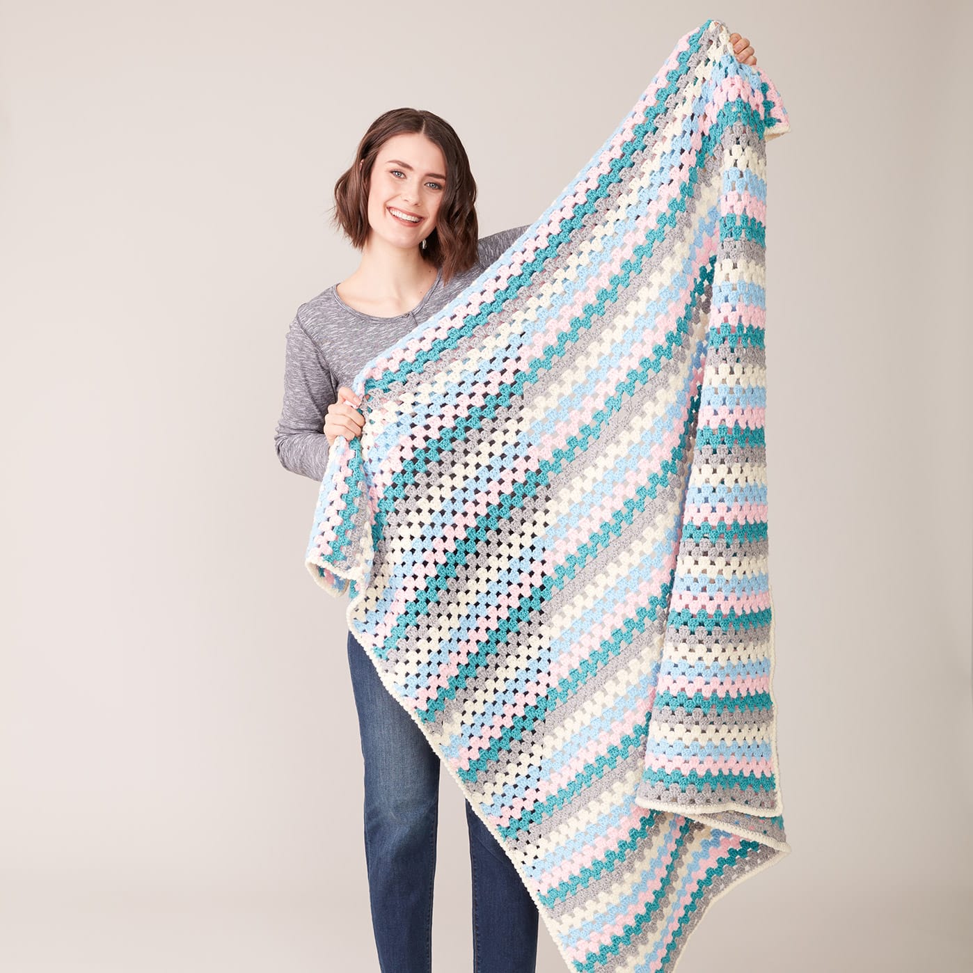 Caron® Kindness™ Granny Stripes Blanket | Projects | Michaels