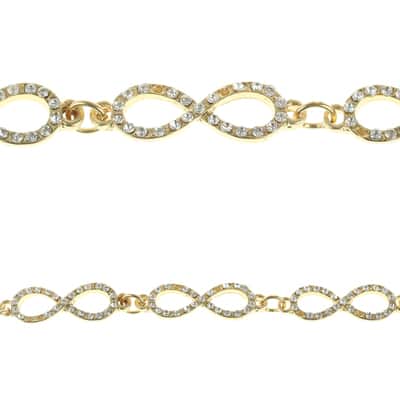 Gold Rhinestone & Metal Infinity Beads, 32mm by Bead Landing™ | Michaels