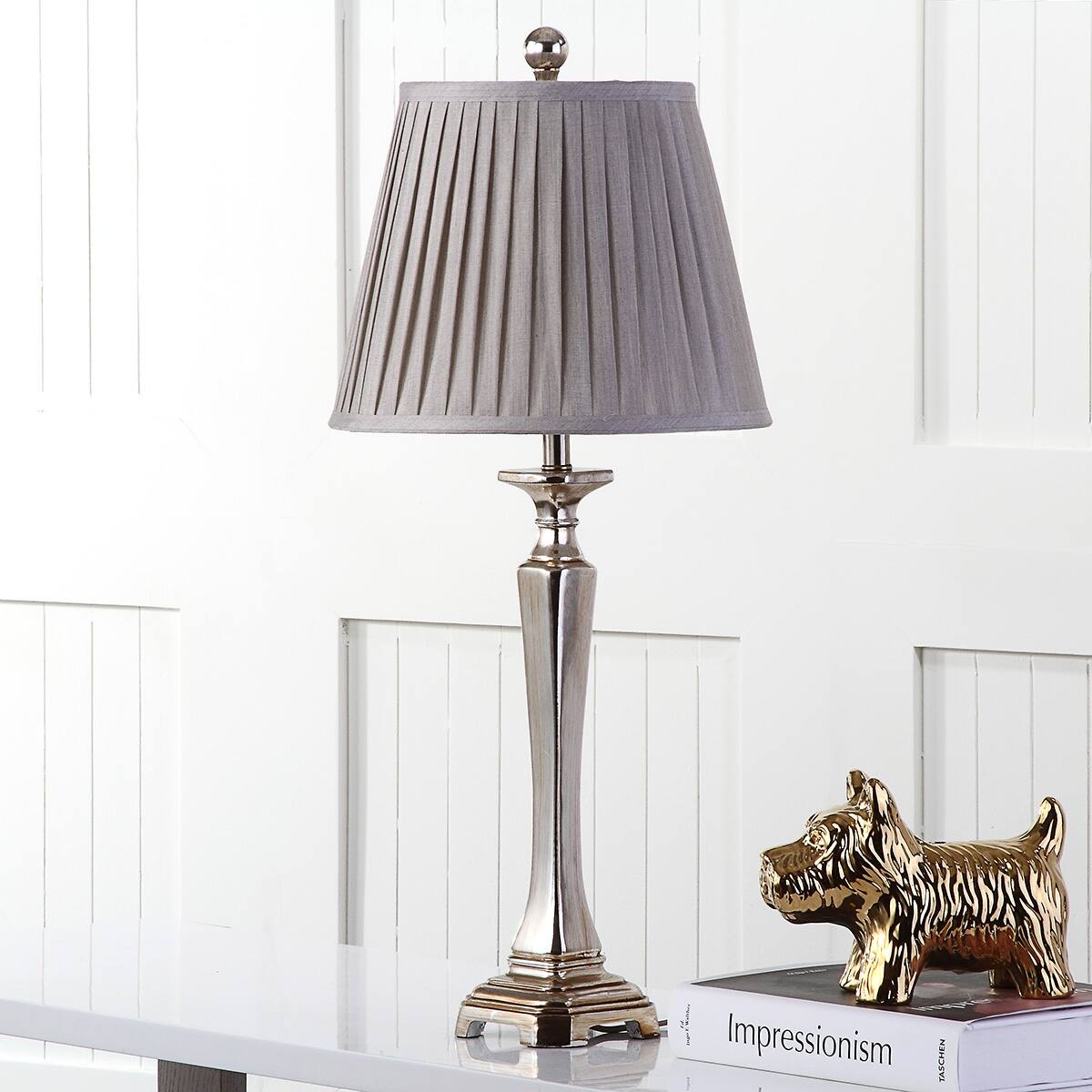 Athena Table Lamp Set in Silver | Michaels