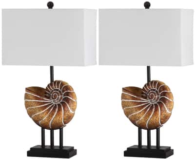 Nautilus Shell Lamp Set in Light Brown | Michaels
