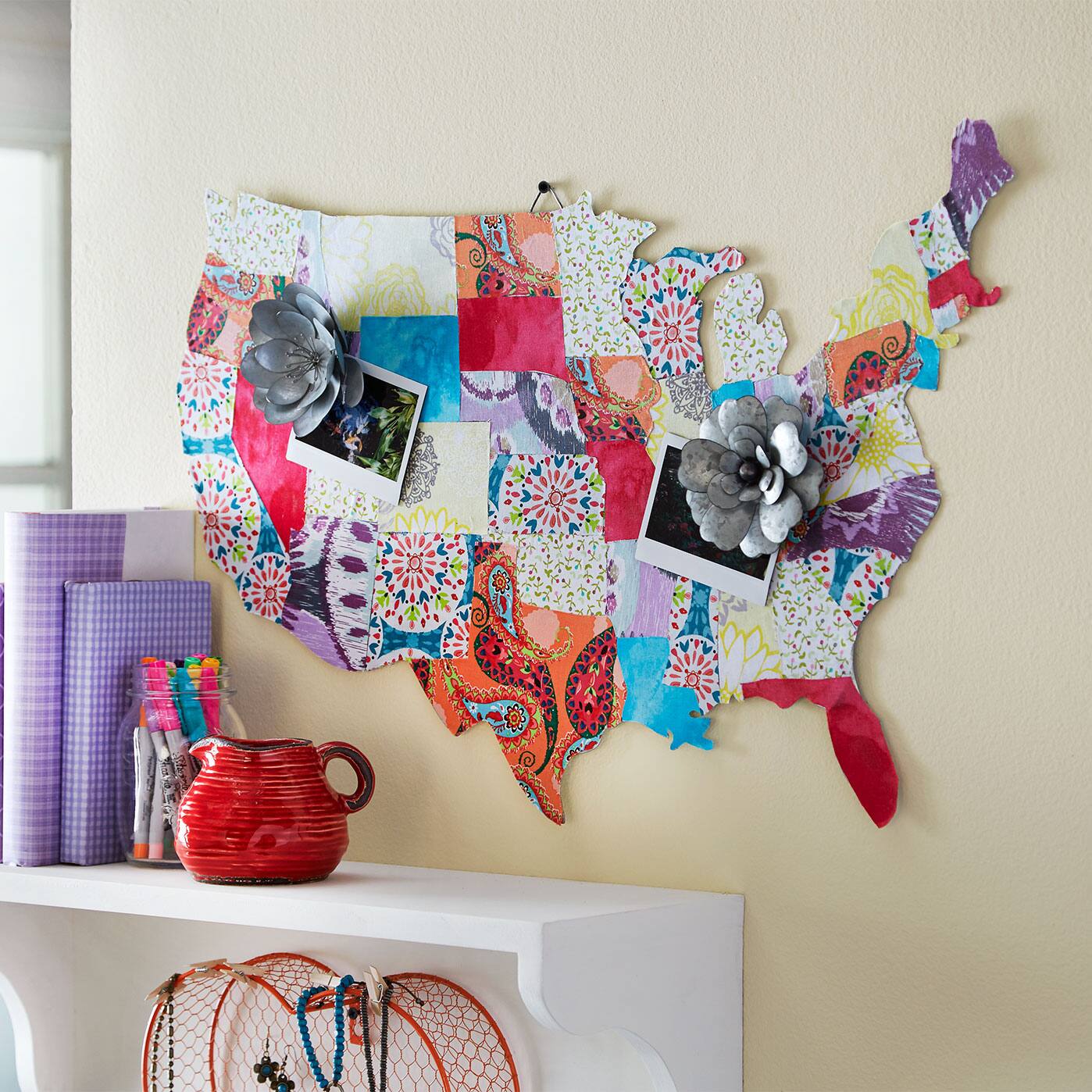 Mod Podge® Fabric Map | Projects | Michaels
