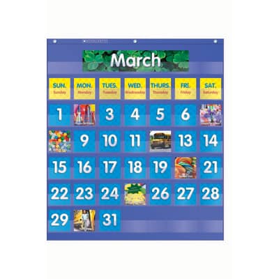 Monthly Calendar Pocket Chart, 61 Pieces | Michaels
