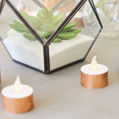 Copper Washi-Wrapped Tea Lights | Projects | Michaels